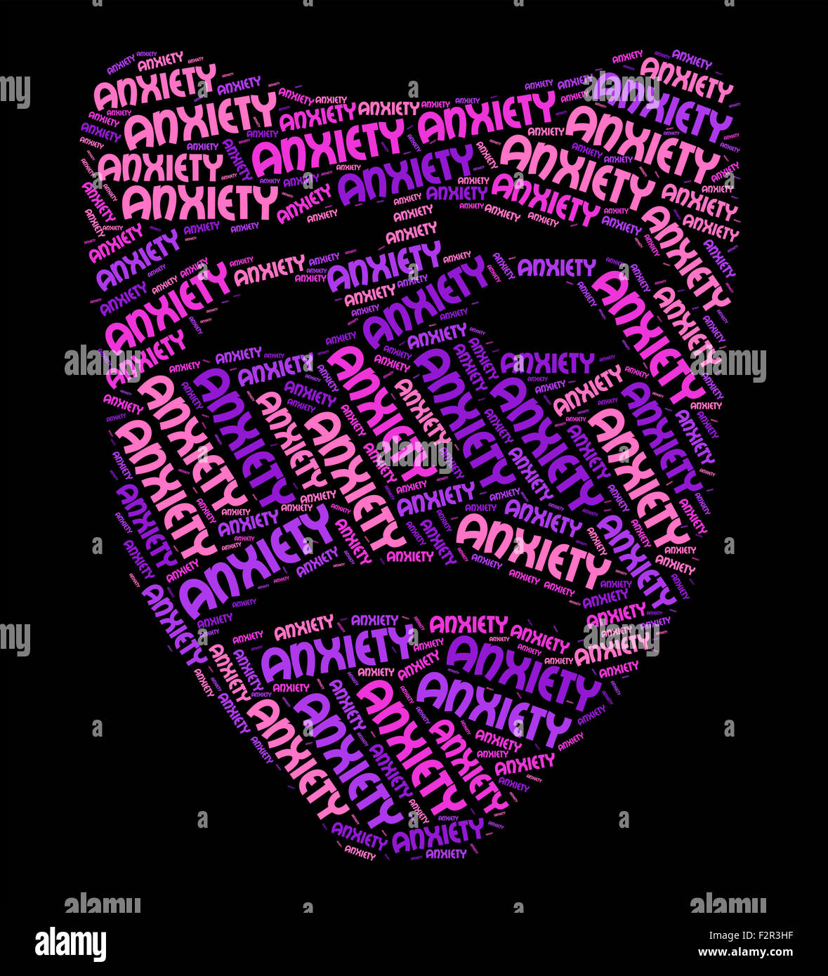 Anxiety Word Meaning Nerves Edginess And Foreboding Stock Photo - Alamy