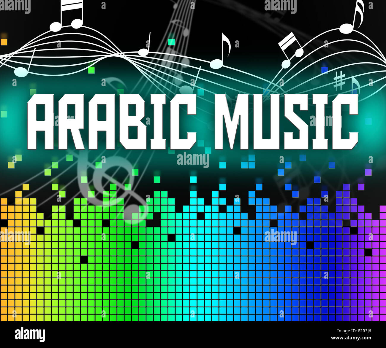 Arabic Music Indicating Sound Track And Musical Stock Photo - Alamy
