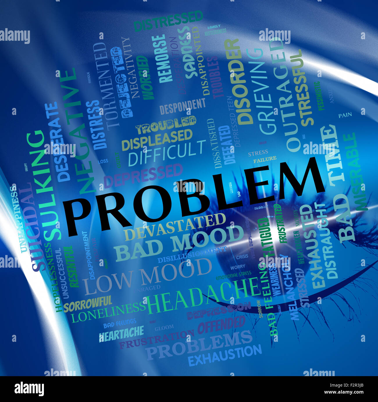 Problem Word Showing Obstacle Muddle And Problems Stock Photo - Alamy