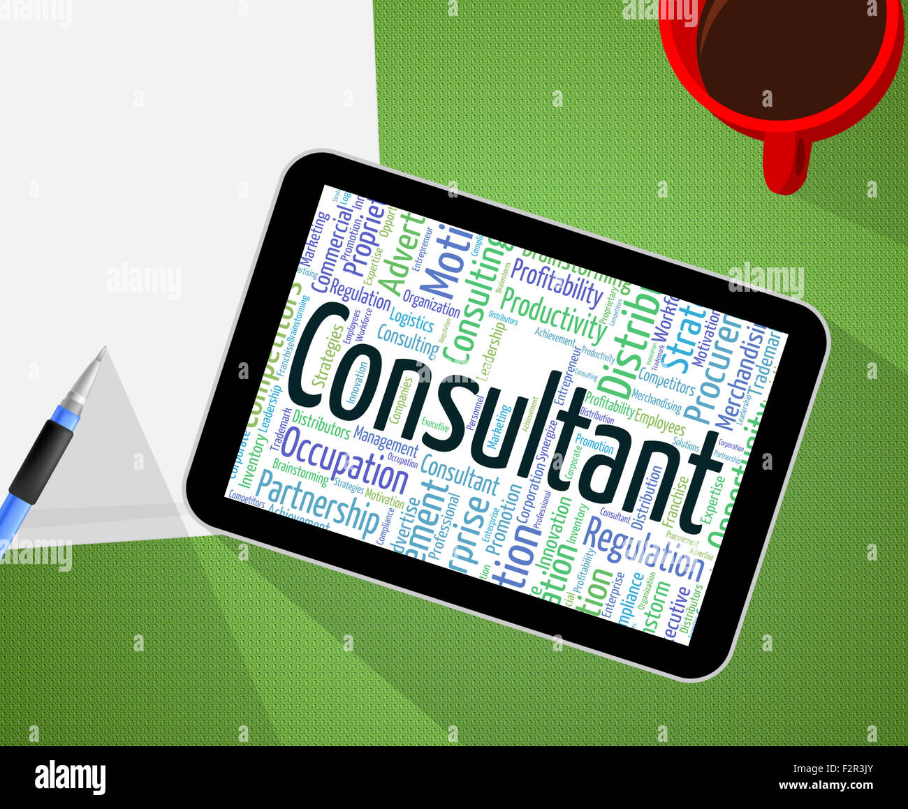 Consultant Word Meaning Consulting Adviser And Expert Stock Photo - Alamy