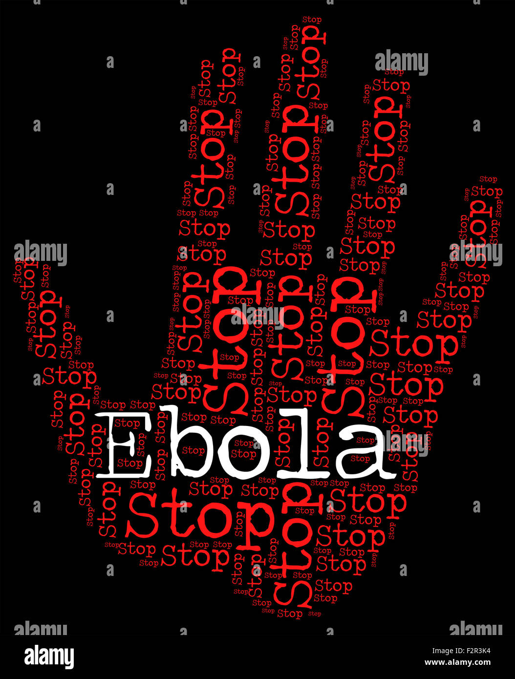Stop Ebola Meaning Warning Sign And Infected Stock Photo - Alamy