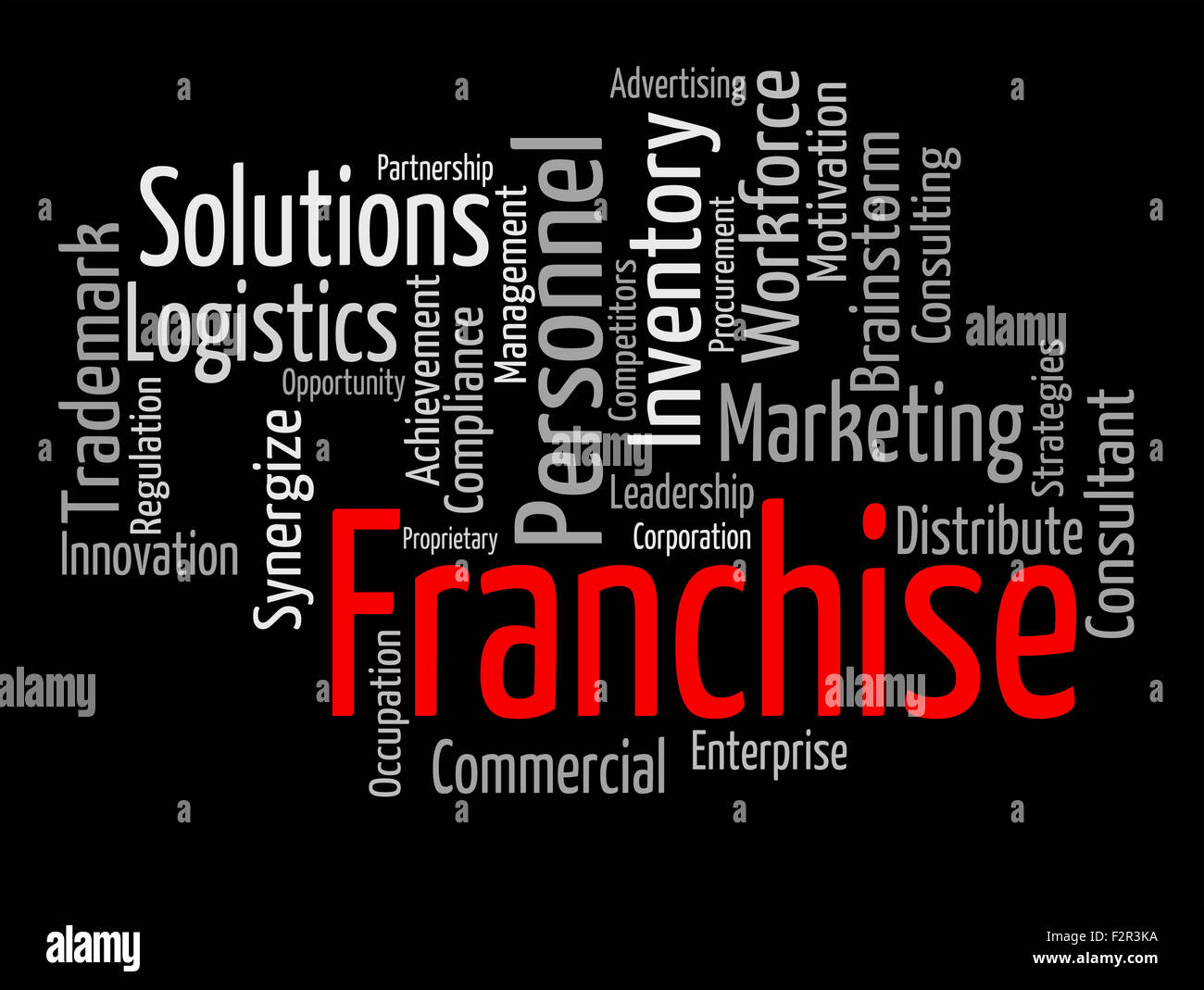 Franchise Word Indicating Permit Franchises And Privilege Stock Photo ...