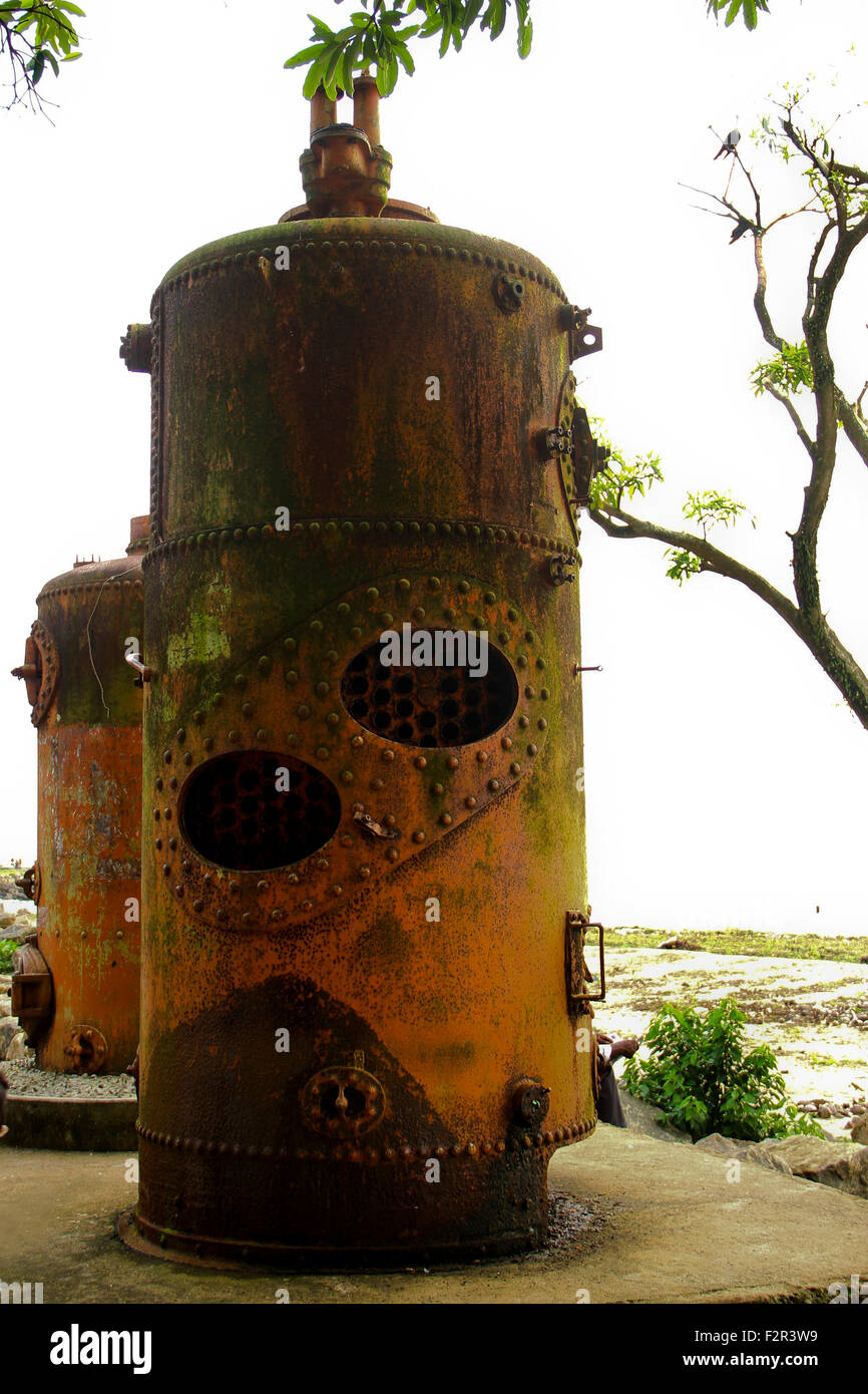 Old ship steam boiler Stock Photo - Alamy