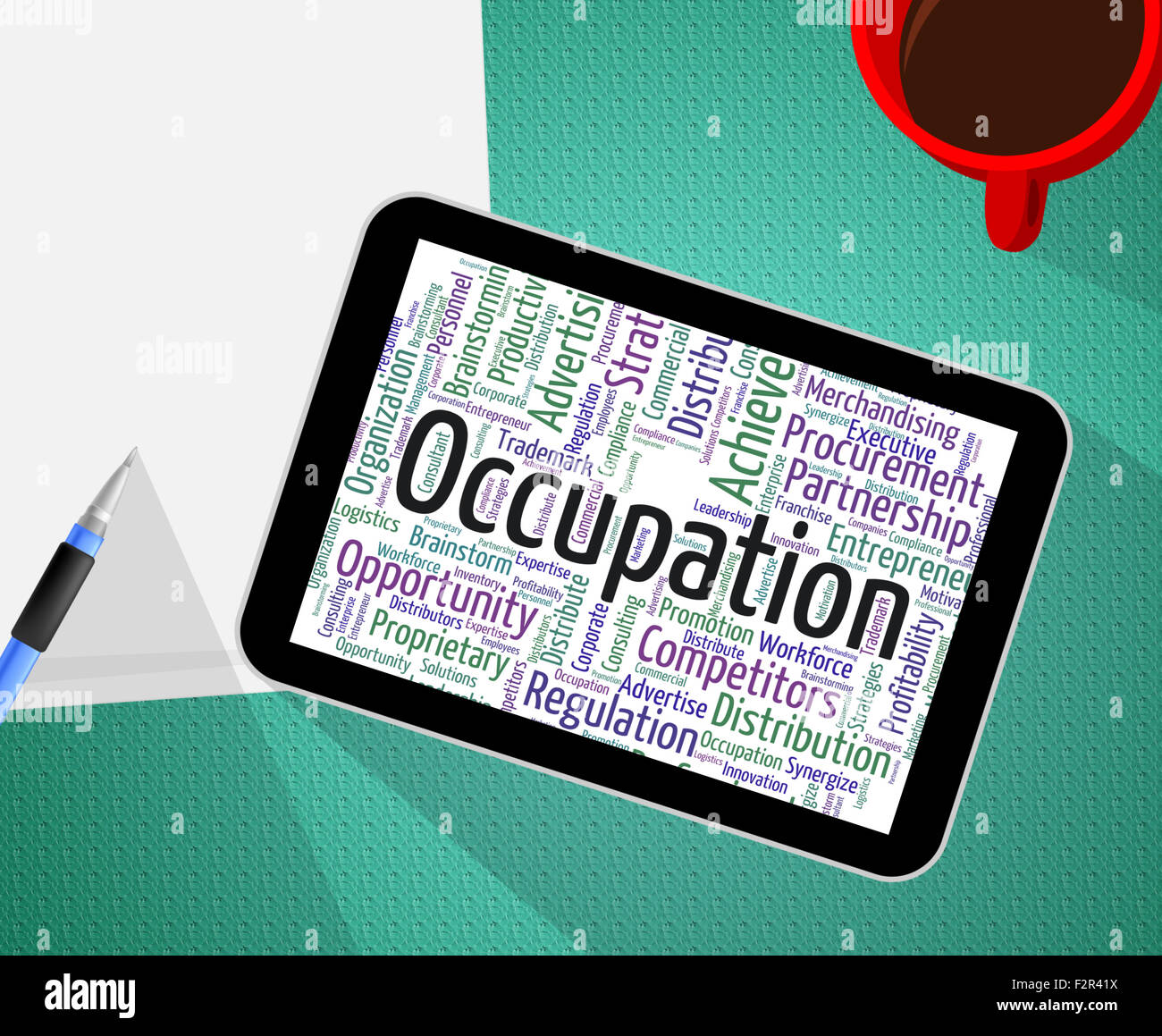 Occupation Word Indicating Line Of Work And Day Job Stock Photo - Alamy