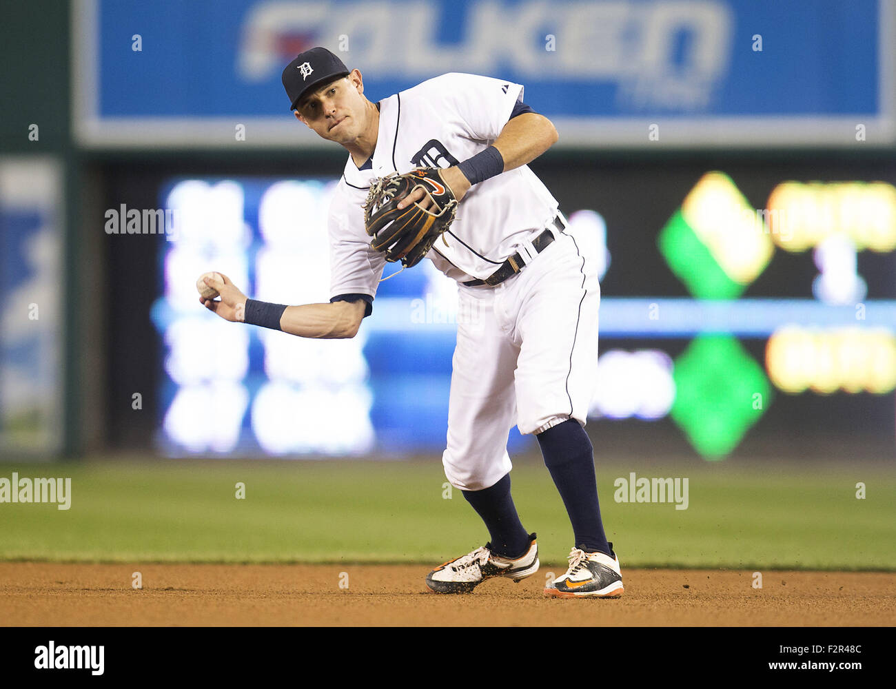 Detroit Michigan Usa 22nd Sep 2015 Detroit Tigers Second Baseman