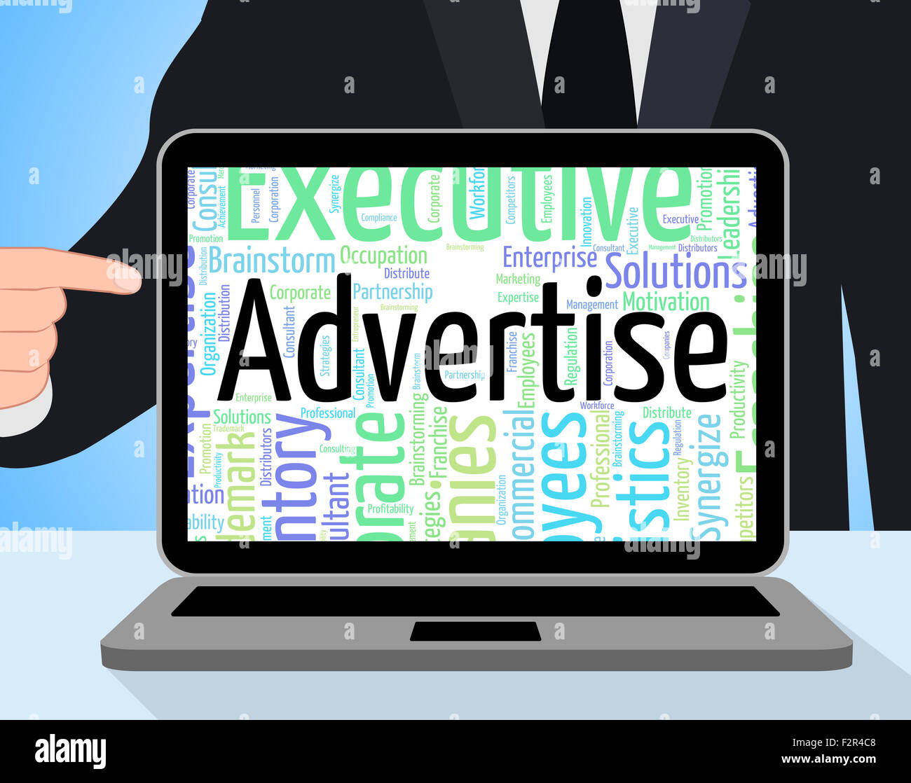 Advertise Word Representing Advertisements Market And Marketing Stock ...