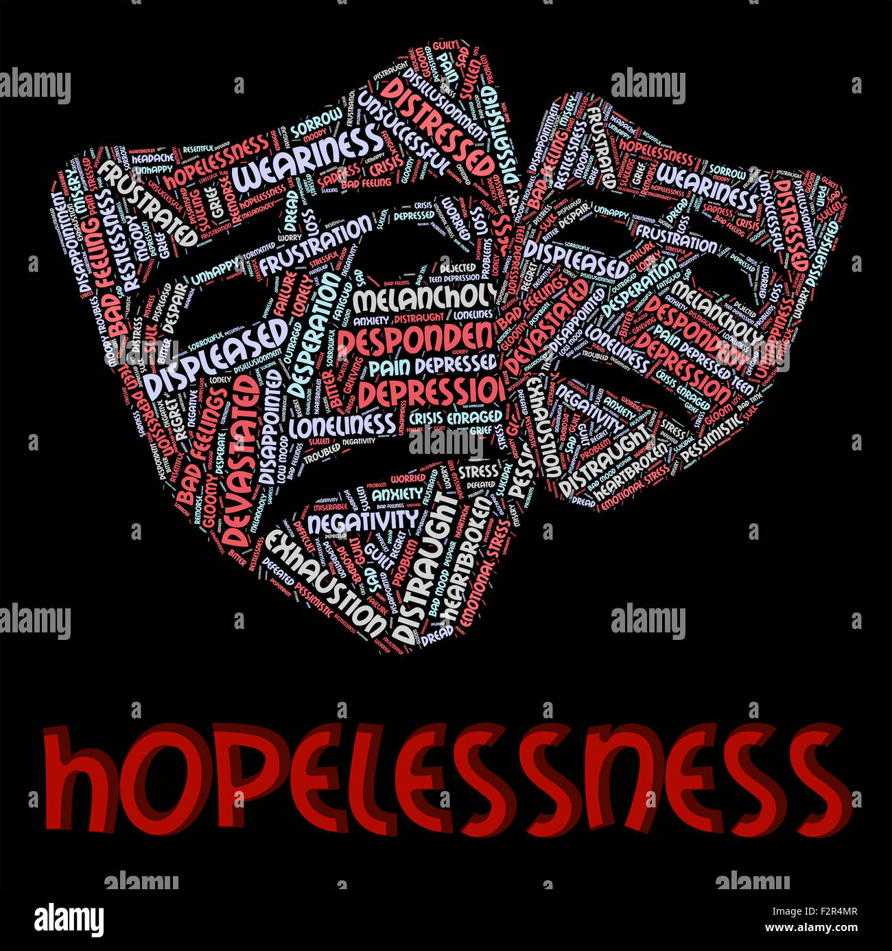 Hopelessness Word Meaning Despair Forlorn And Wordcloud Stock Photo - Alamy