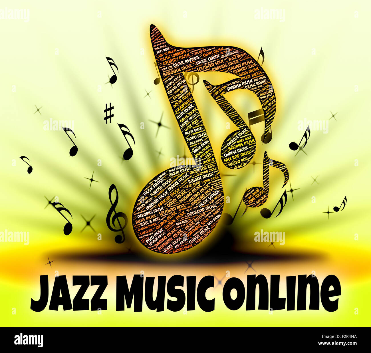 Jazz Music Online Indicating World Wide Web And World Wide Web Stock ...