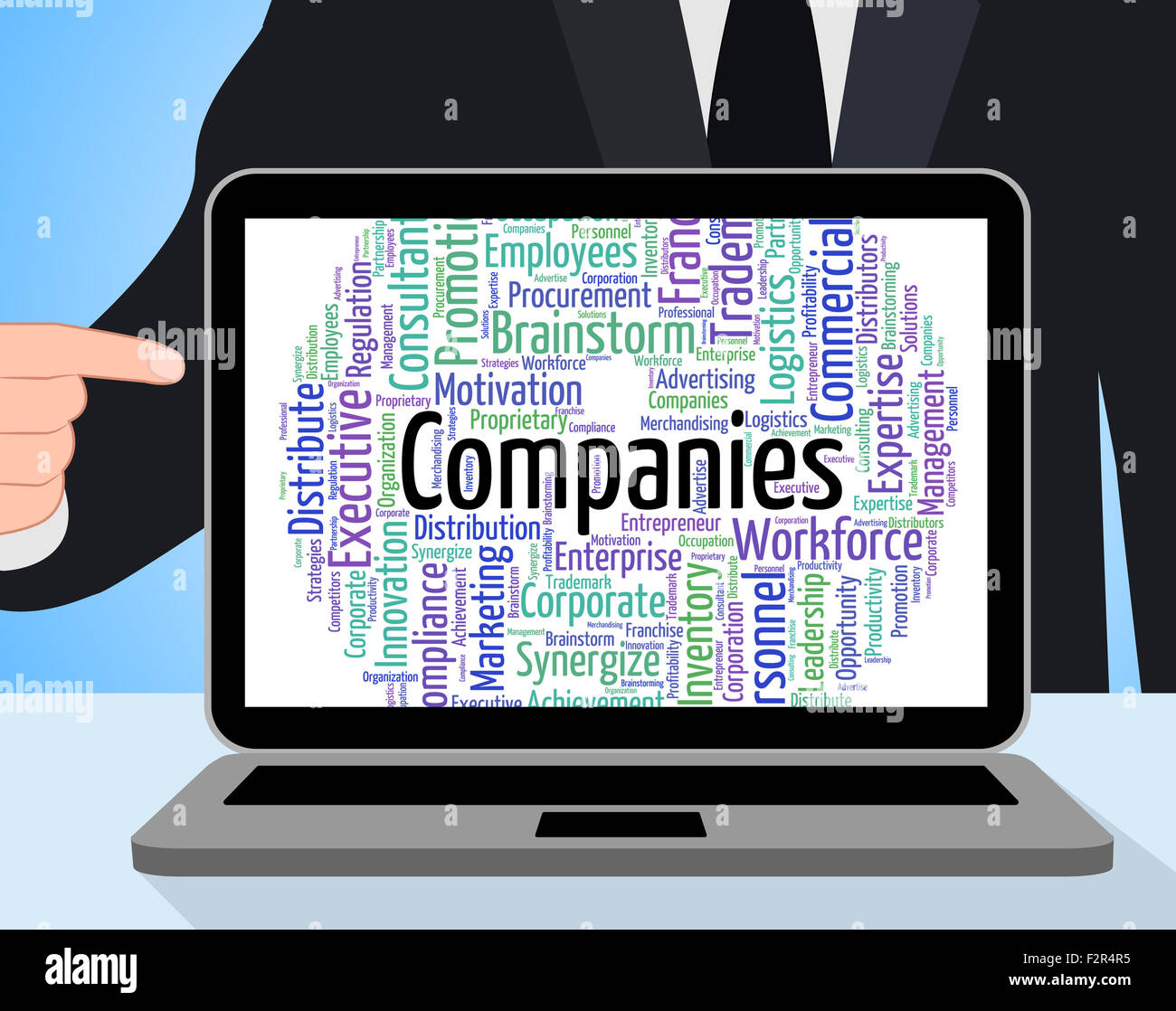 Companies Word Indicating Businesses Trade And Corporate Stock Photo ...
