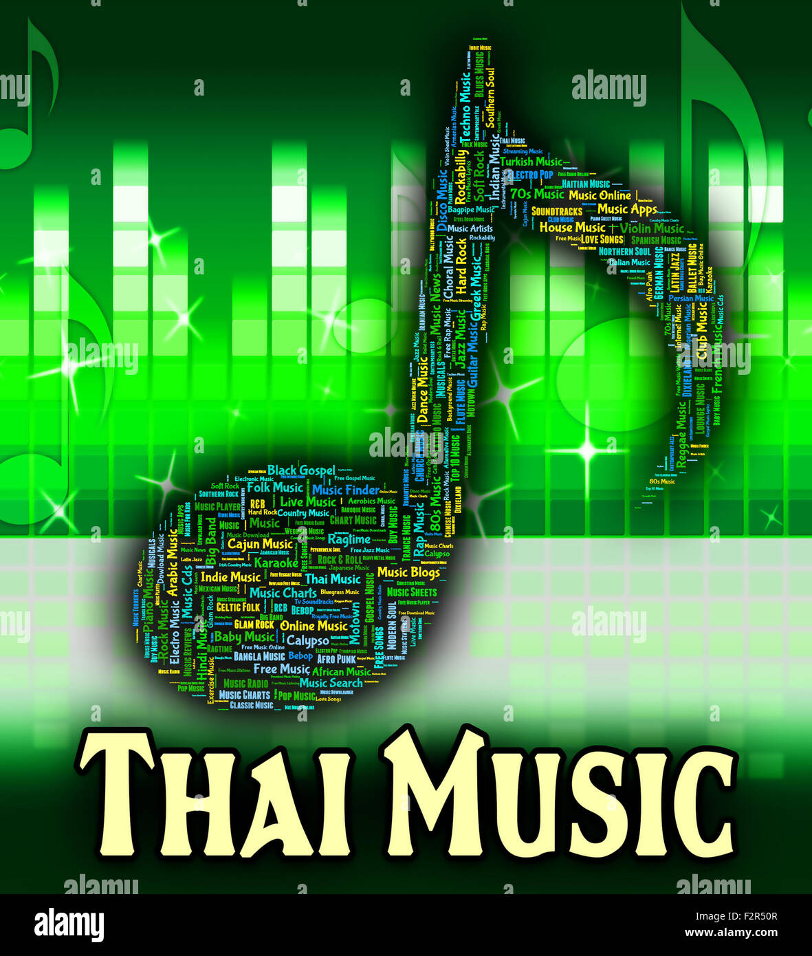 Thai Music Indicating Sound Track And Songs Stock Photo - Alamy