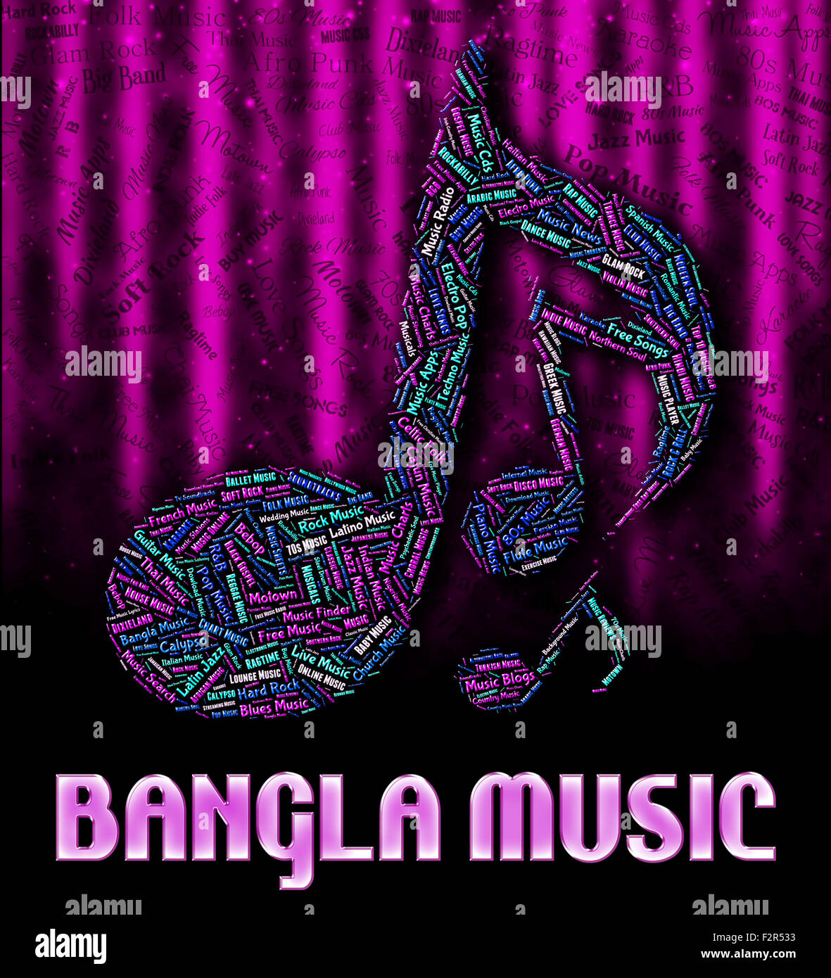 Bangla Music Indicating Sound Tracks And Melody Stock Photo - Alamy