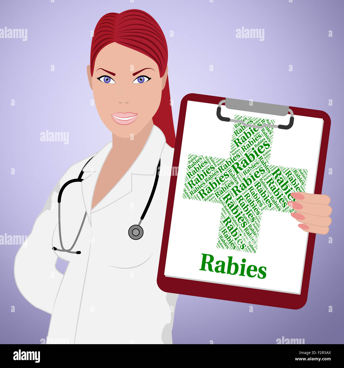 Rabies Word Showing Poor Health And Rabid Stock Photo - Alamy