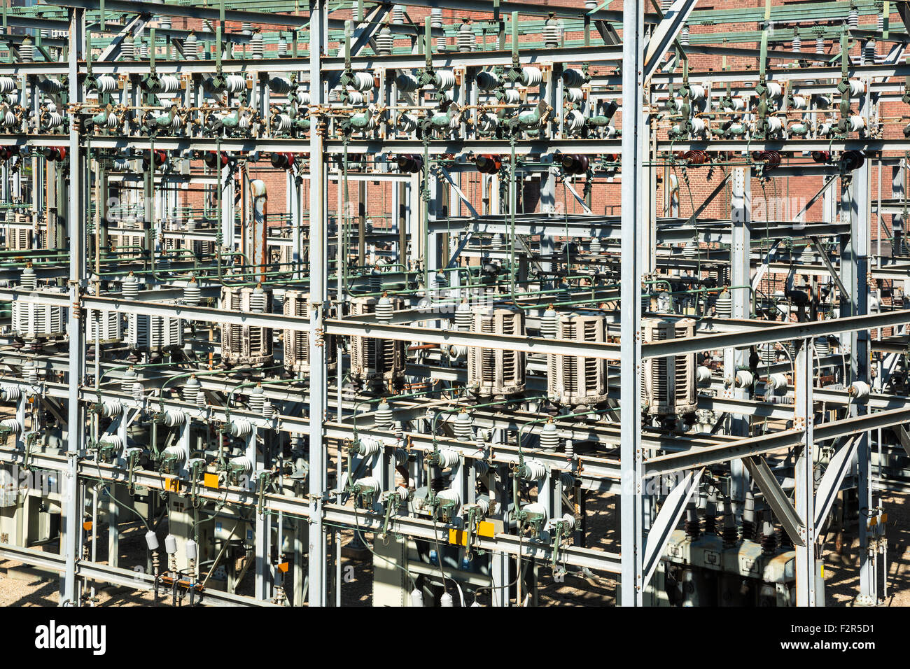 Outdoor electrical substation Stock Photo - Alamy