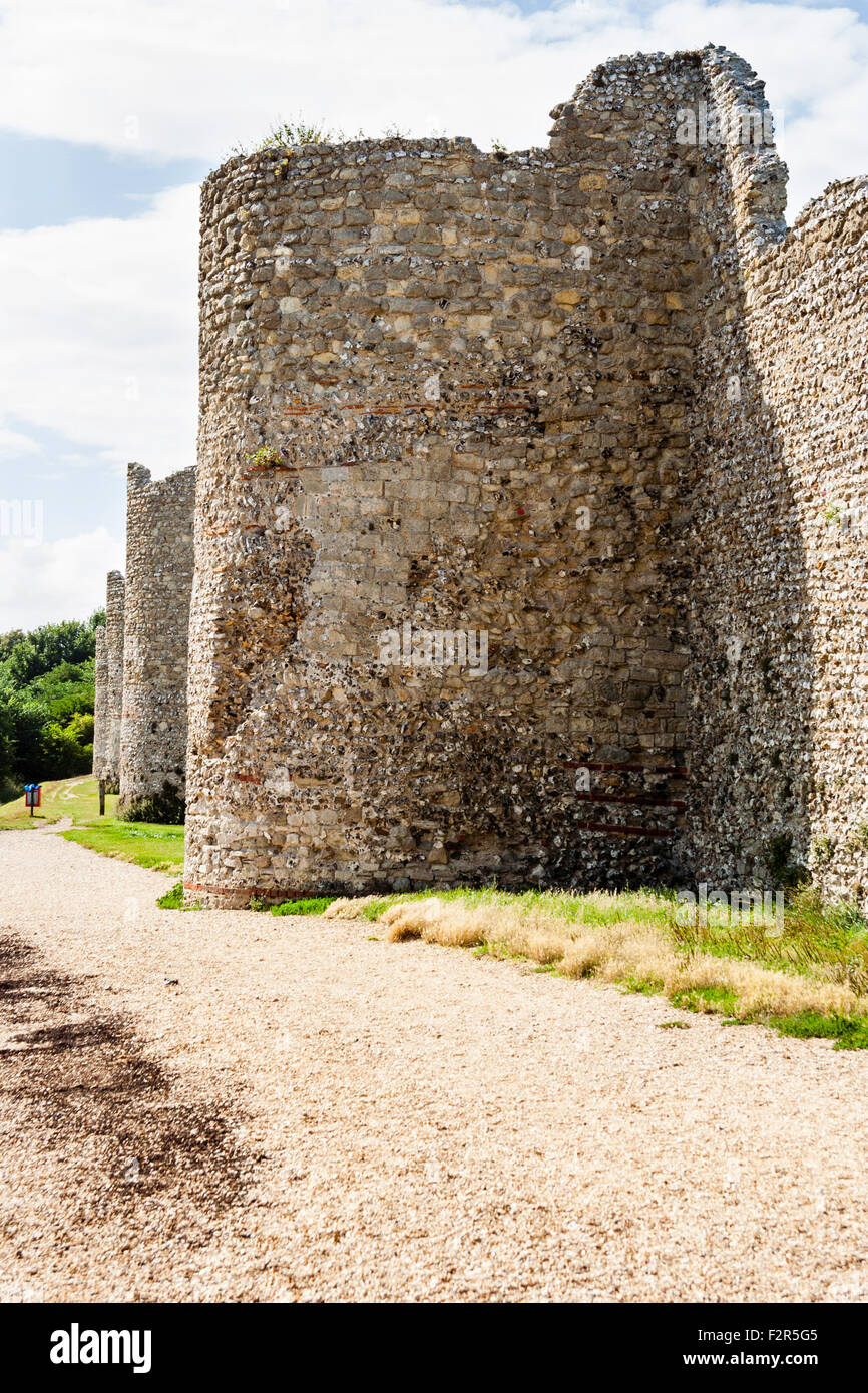 England. Portchester castle. Portus Adurni, Roman Saxon shore fort ...