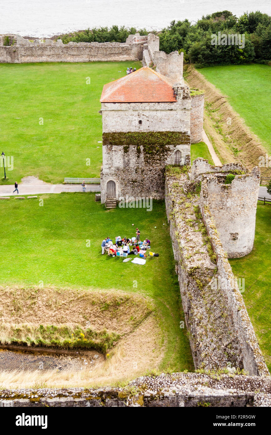 Aerial view of portchester castle hi-res stock photography and images ...