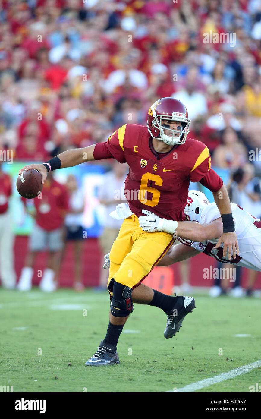 September 19, 2015 USC Trojans quarterback Cody Kessler #6 scrambles ...