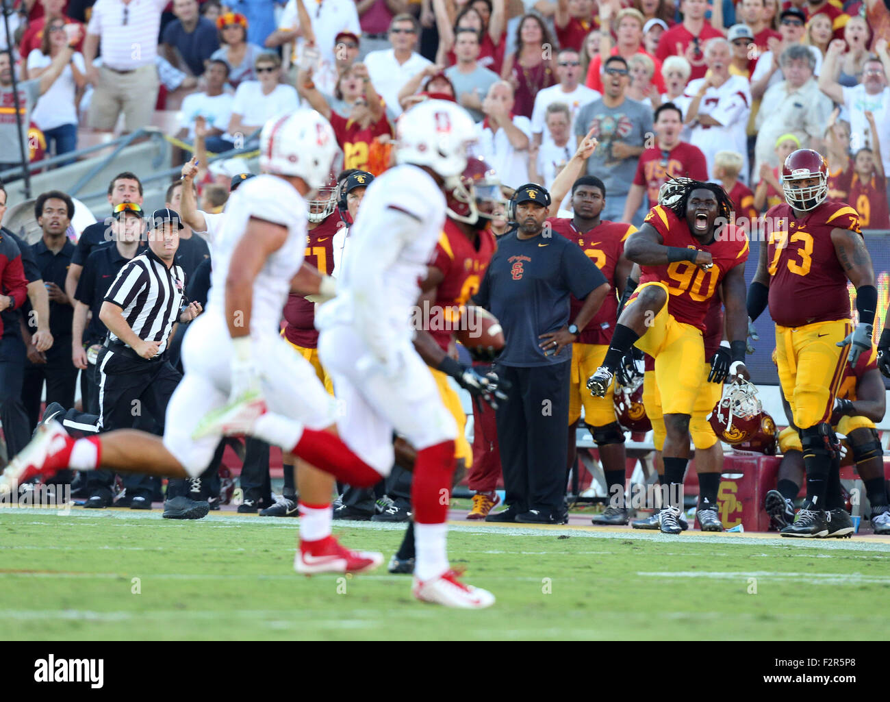 September 19, 2015 USC Trojans defensive end Claude Pelon #90 ...