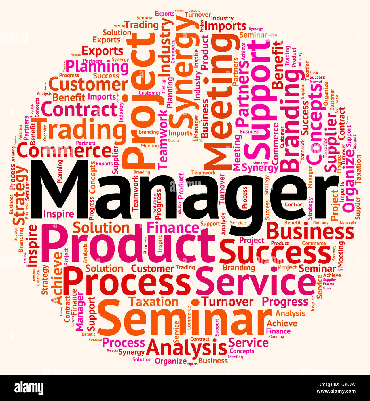 Manager Word Showing Principal Head And Managers Stock Photo - Alamy