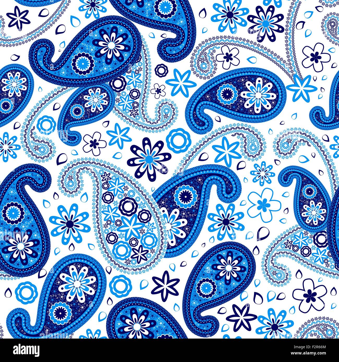 Multicolor Seamless Paisley Pattern Ornate. Elegant Design With Ideal ...
