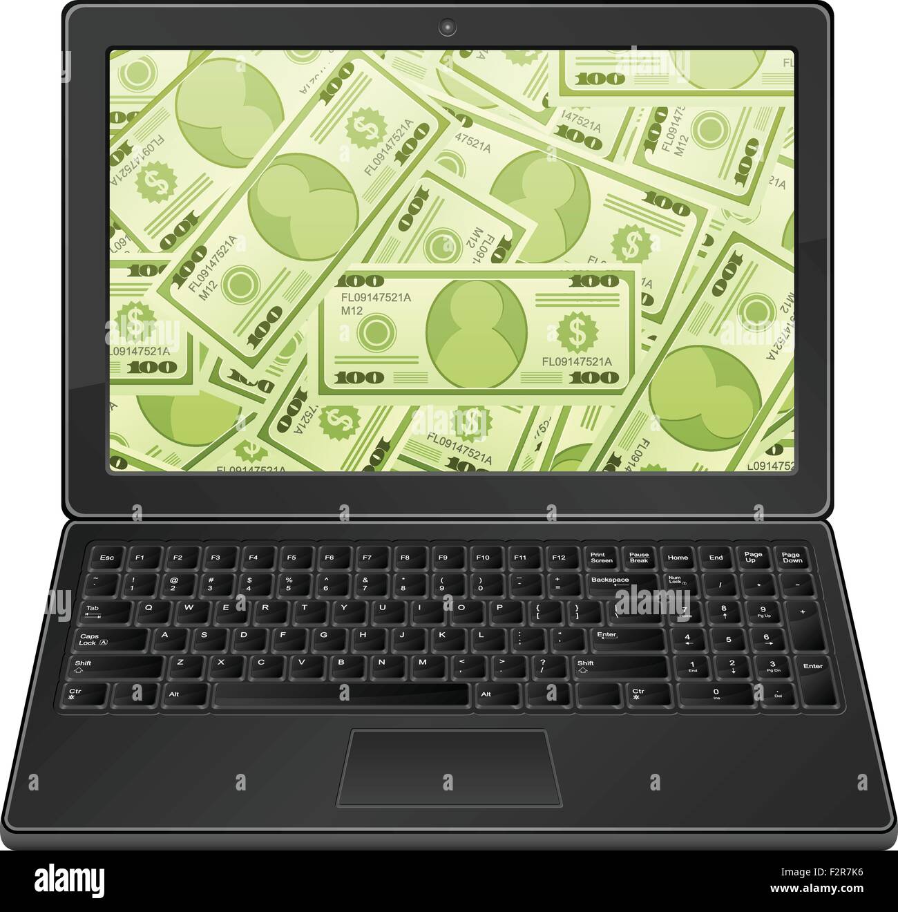 White paper on laptop Stock Vector Images - Alamy