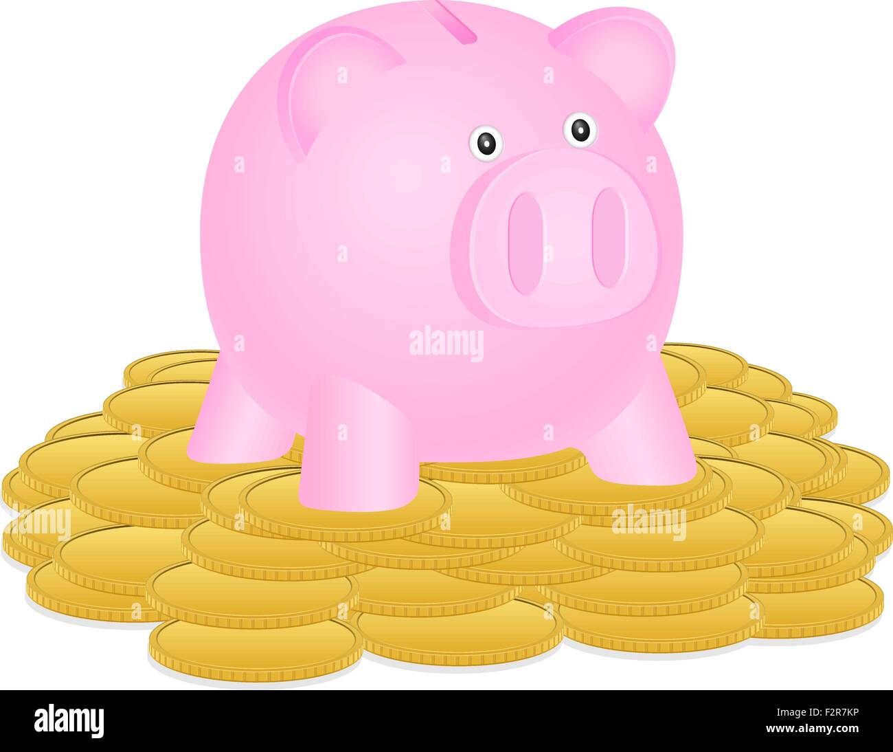 Piggy bank coins Stock Vector Images - Alamy