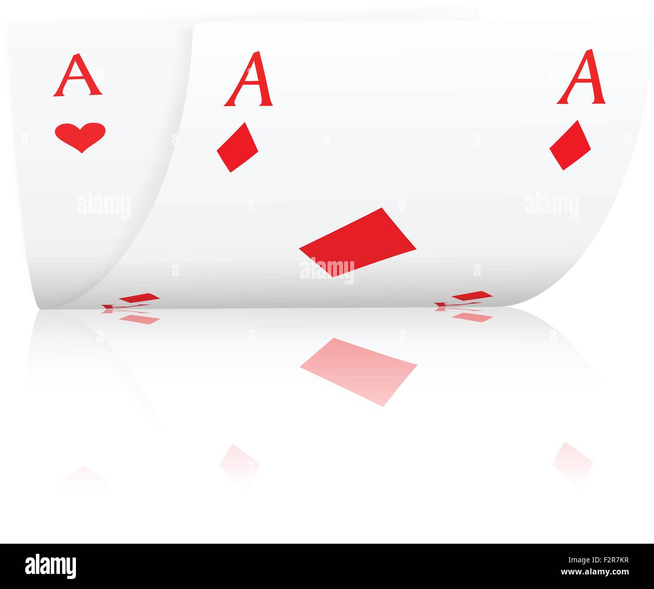 Two ace with reflection on a white background Stock Vector Image & Art ...