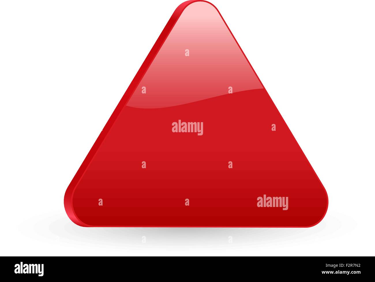 3D triangular icon isolated on a white background. Vector illustration ...