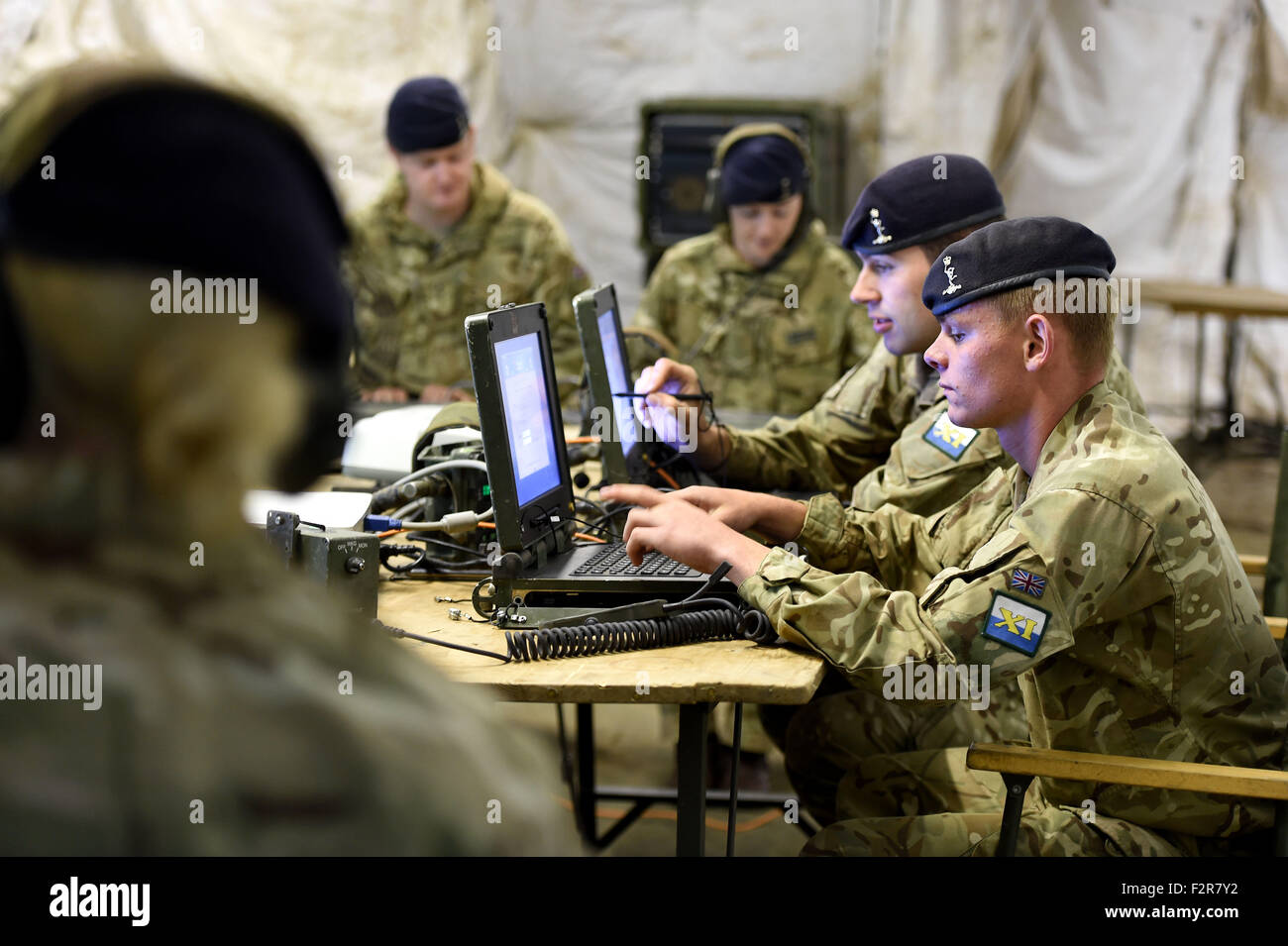 British Army's main trunk mobile communication system during exercise ...