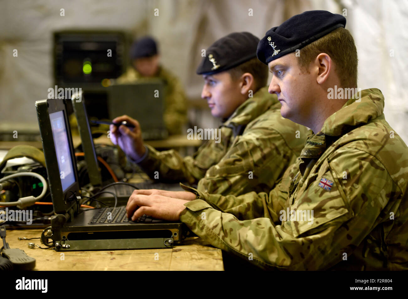 British Army's main trunk mobile communication system during exercise ...