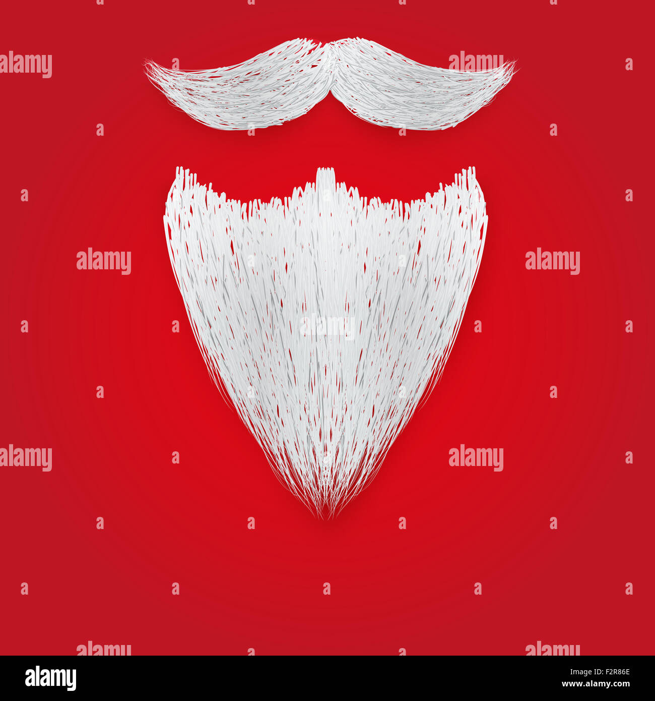 Realistic Christmas Santa white beard with curly mustache Stock Photo ...