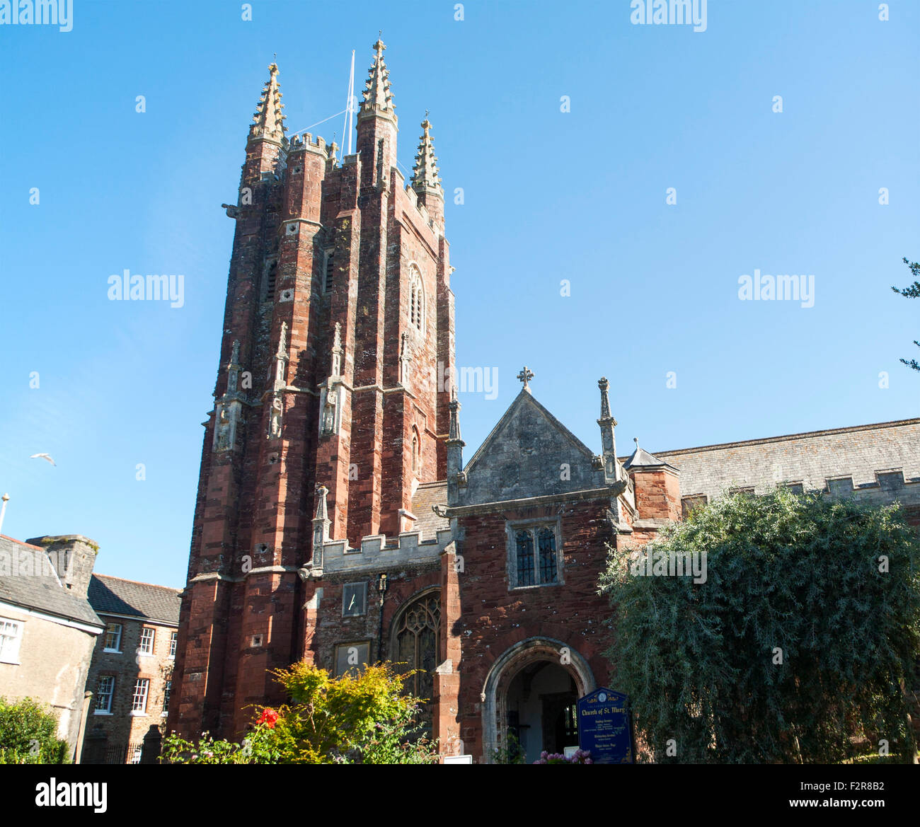 Tower of St Mary Church, Totnes, Devon, England, UK Stock Photo - Alamy