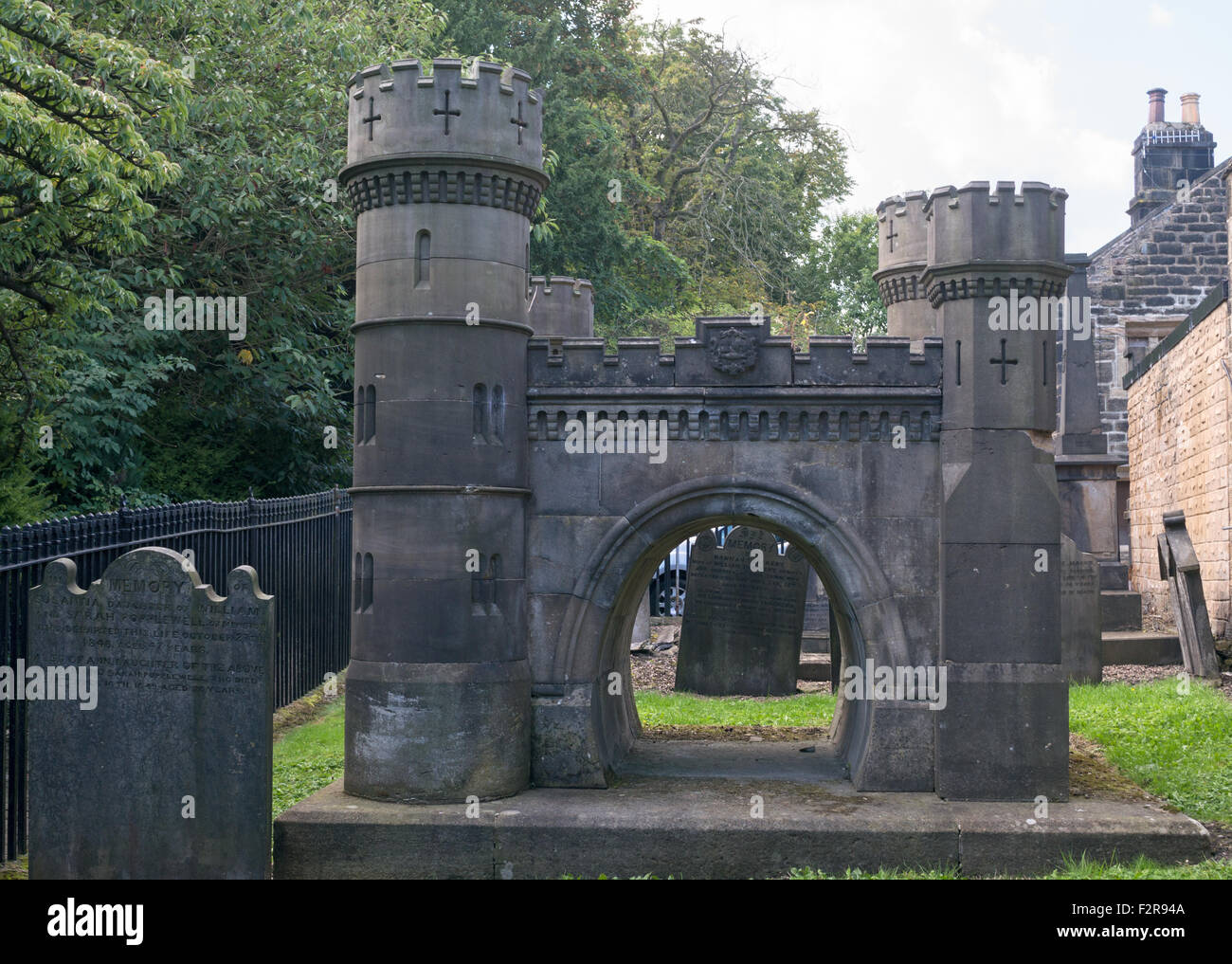 The Navvies Monument or memorial Otley, West Yorkshire, England, UK ...