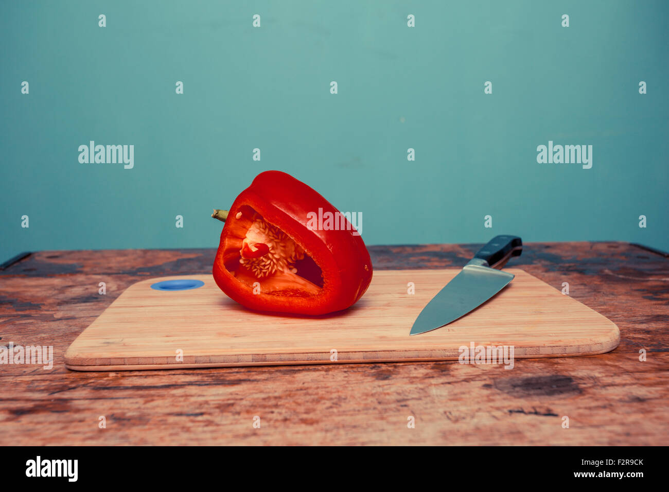 Red bell pepper chopping board hi-res stock photography and images - Alamy