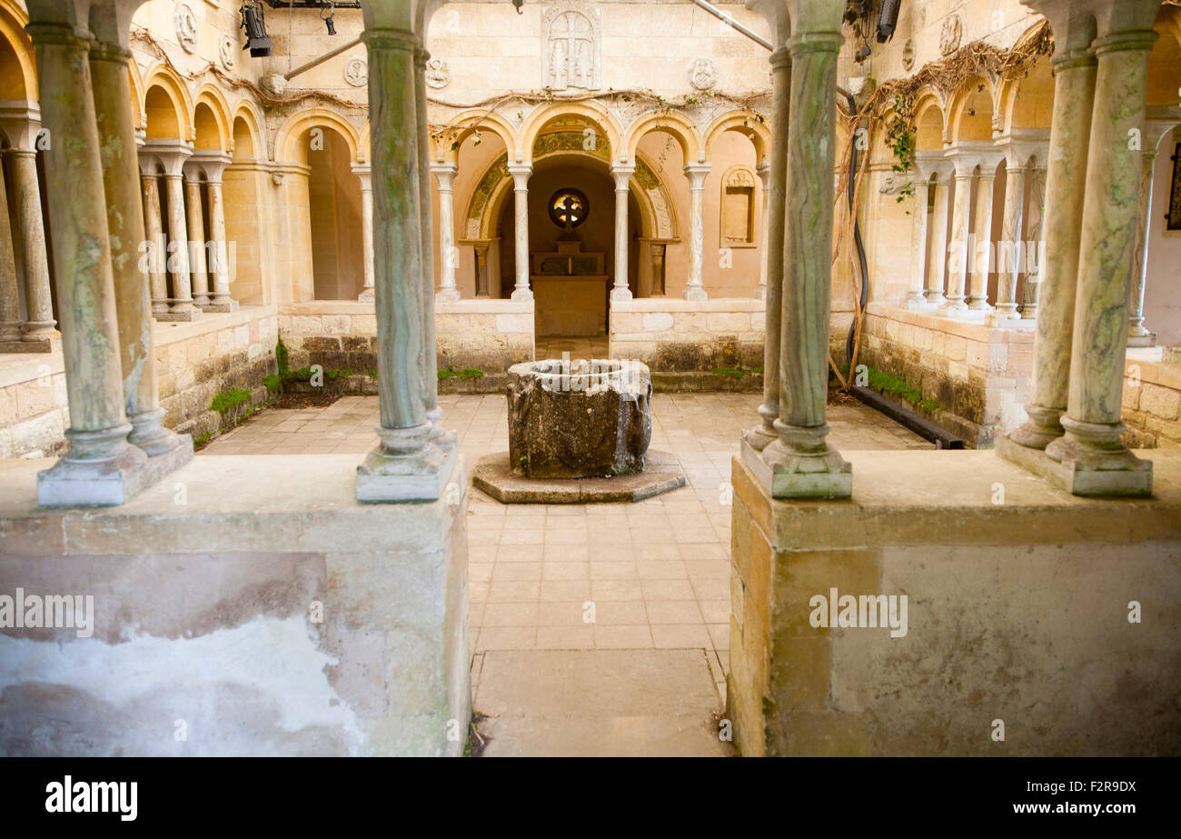 The Cloisters building in the Italianate gardens designed by Harold ...