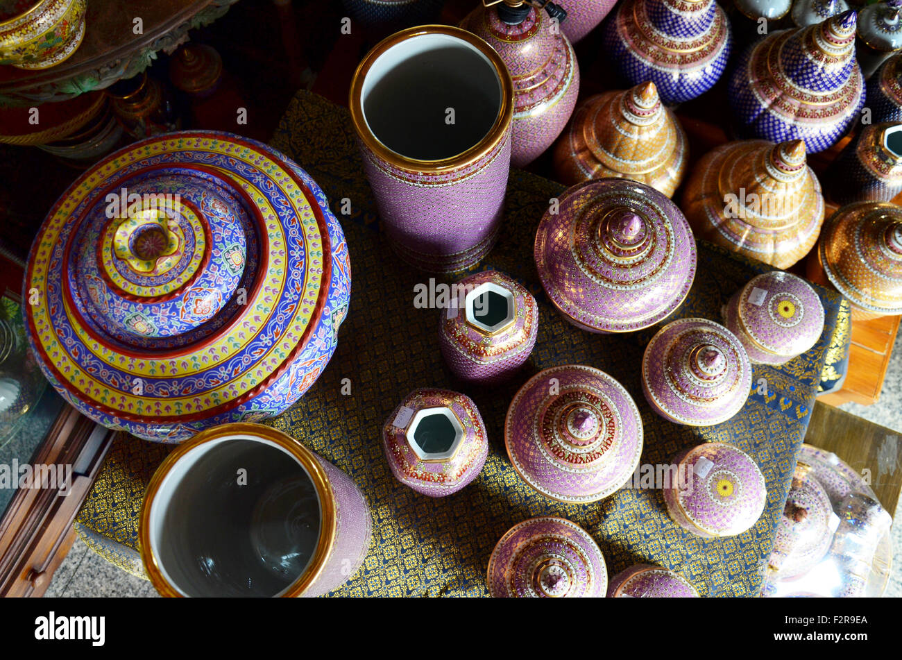 Benjarong pottery hi-res stock photography and images - Alamy