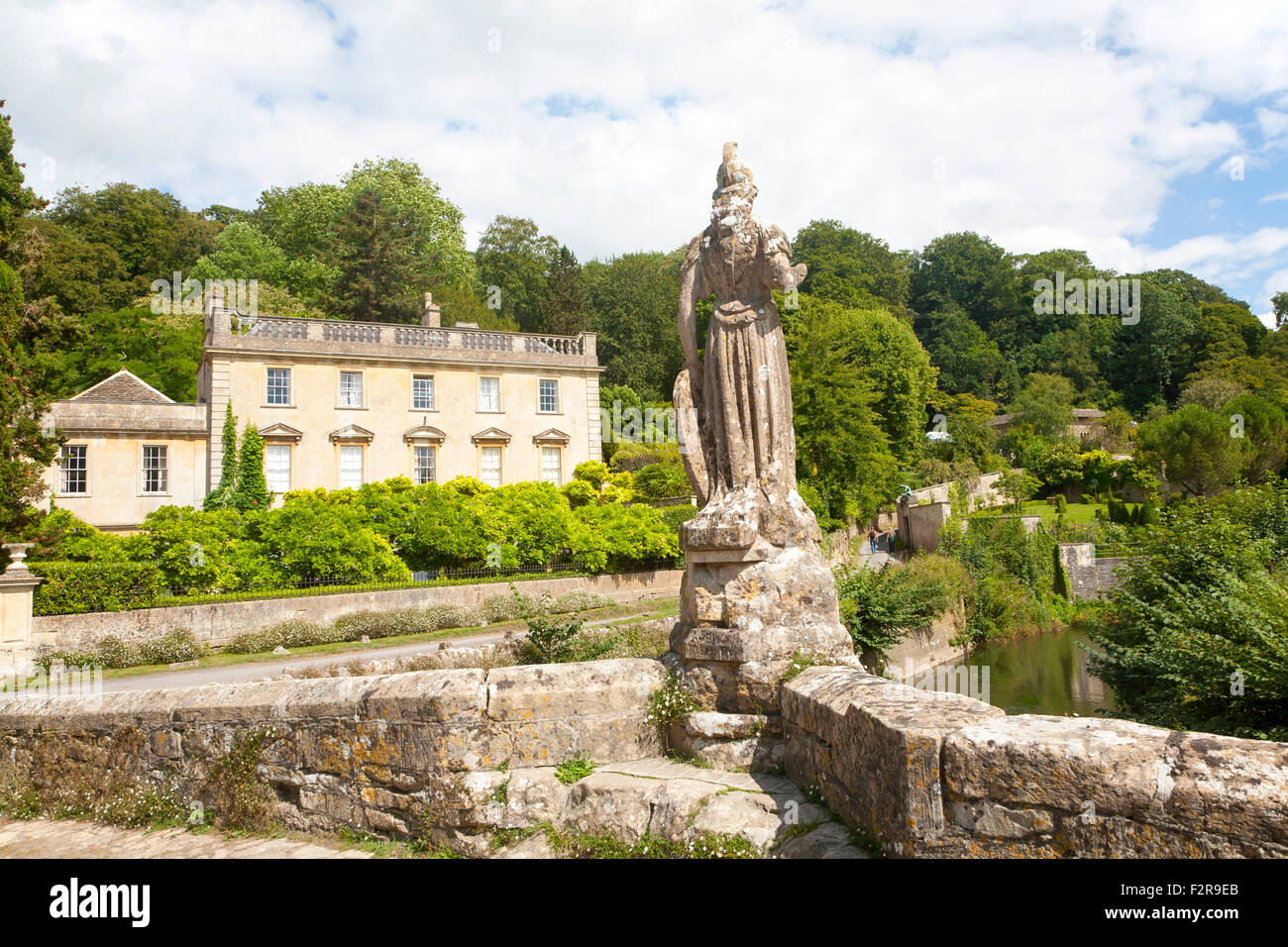 Classical facade of Iford Manor, River Avon, Freshford, Wiltshire ...