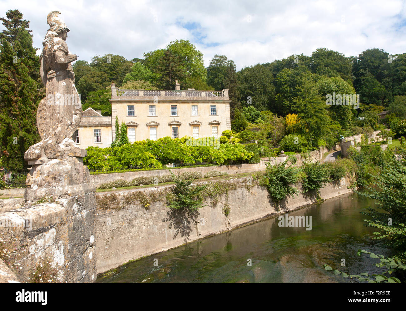 Classical facade of Iford Manor, River Avon, Freshford, Wiltshire ...