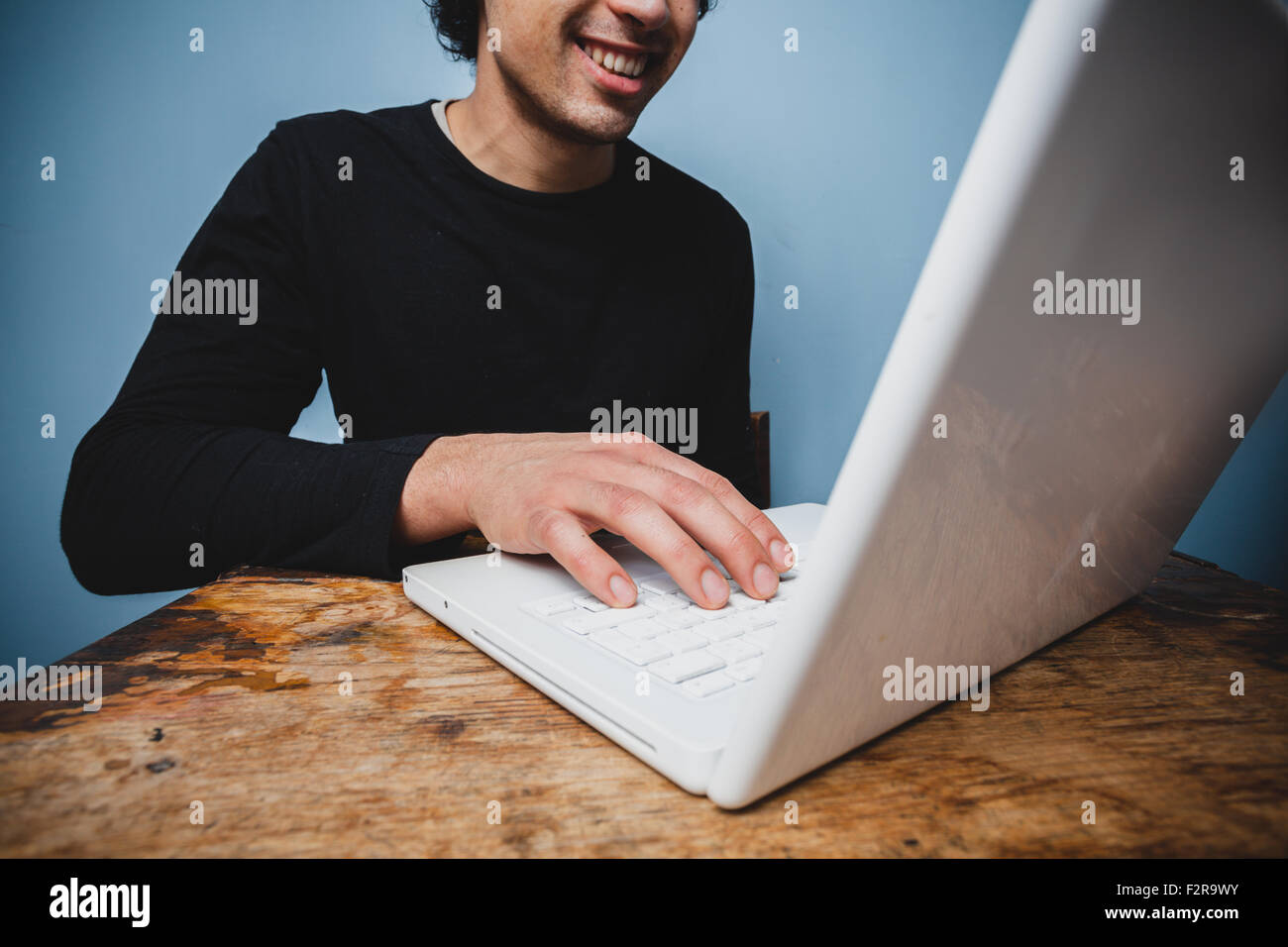 Asian guy using internet computer hi-res stock photography and images ...