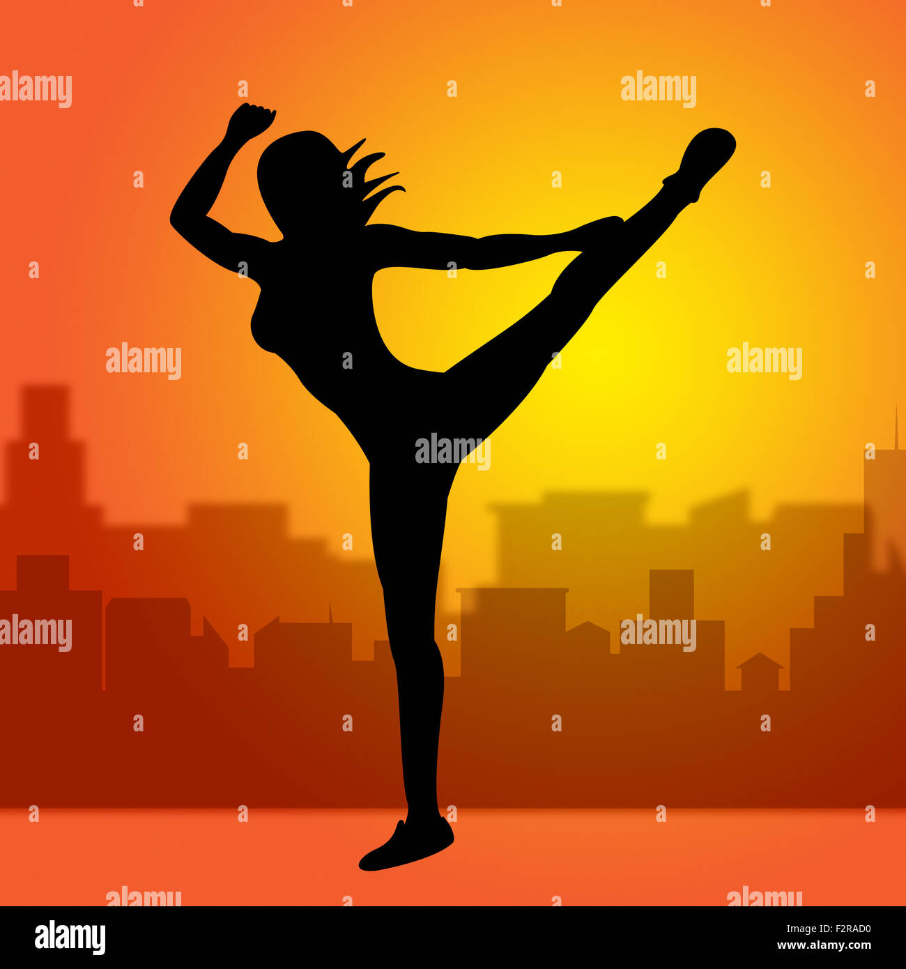 Yoga Dancing Meaning Relaxation Body And Poses Stock Photo - Alamy