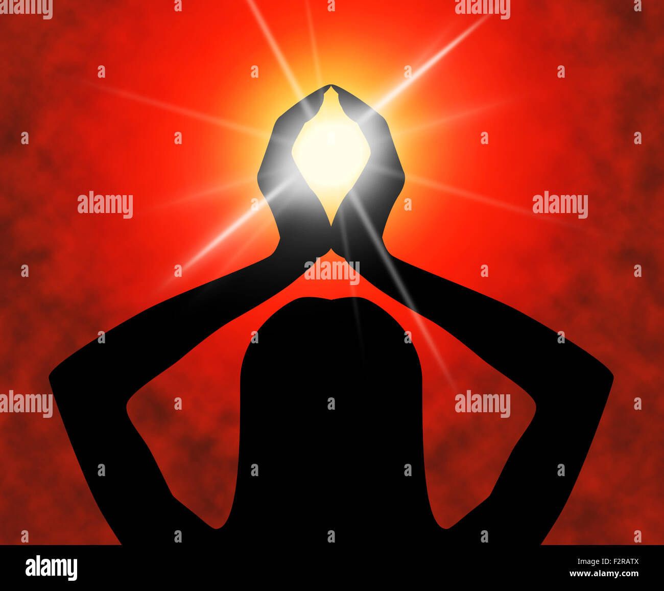 Yoga Pose Showing Posture Relaxation And Silence Stock Photo - Alamy