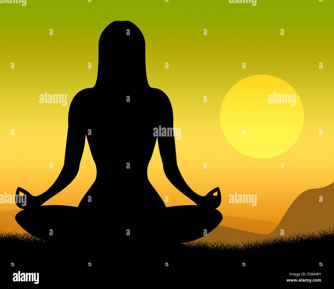 Yoga Pose Representing Harmony Poses And Balance Stock Photo - Alamy
