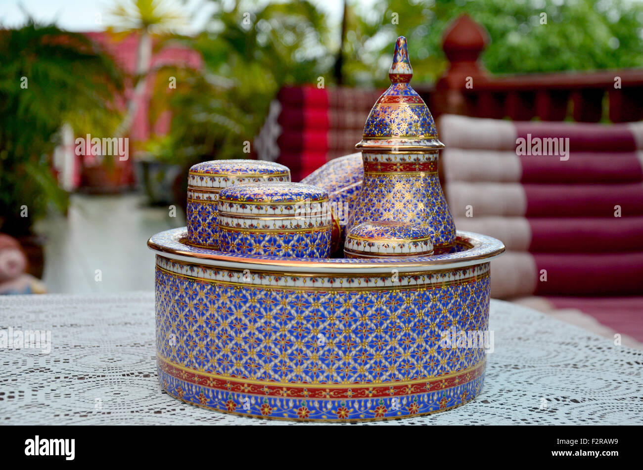 An antique thai benjarong ceramic hi-res stock photography and images ...