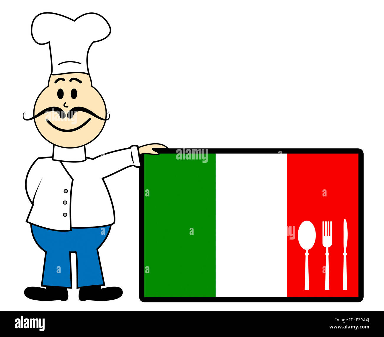 Chef Italy Indicating Cooking In Kitchen And Chef's Hat Stock Photo - Alamy