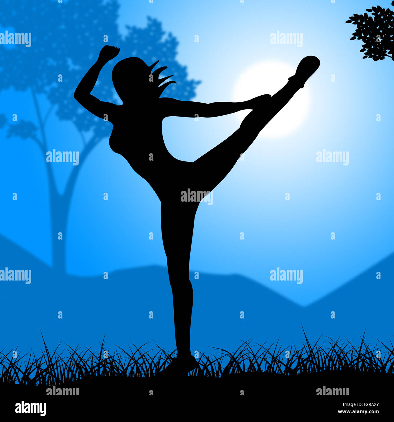Dancing Yoga Representing Relax Calm And Meditation Stock Photo - Alamy