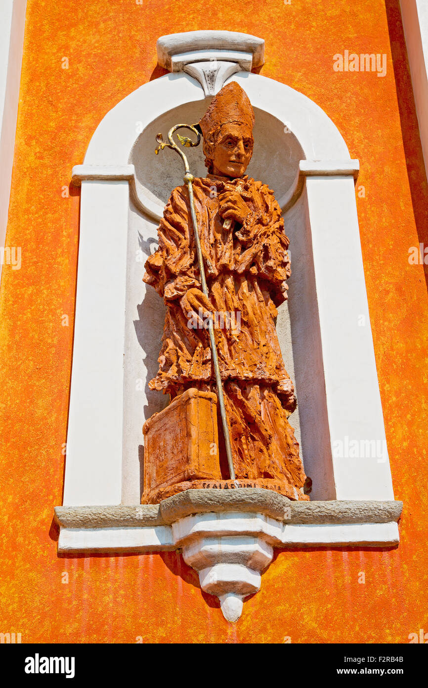 marble in old historical construction italy europe milan and statue ...