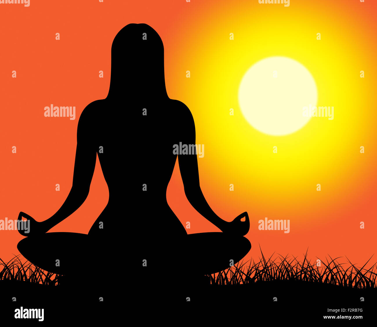 Yoga Pose Meaning Meditation Calm And Zen Stock Photo - Alamy