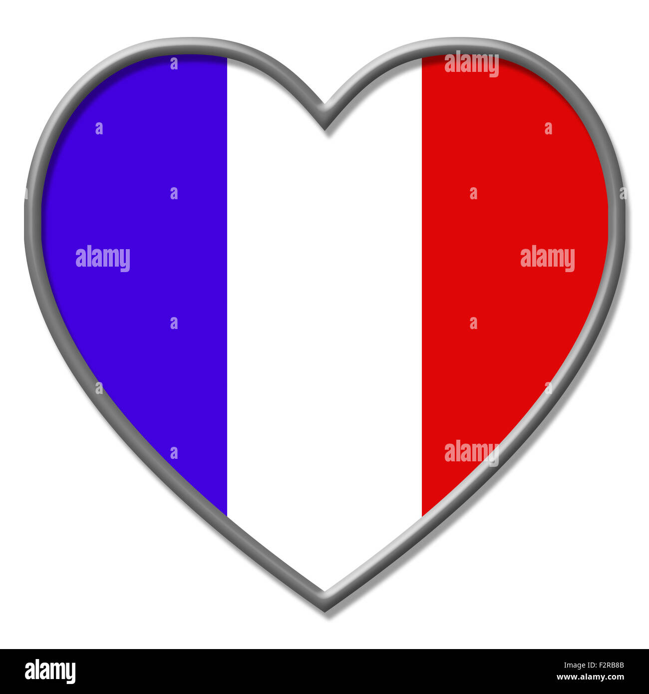Heart France Representing Hearts Euro And European Stock Photo - Alamy