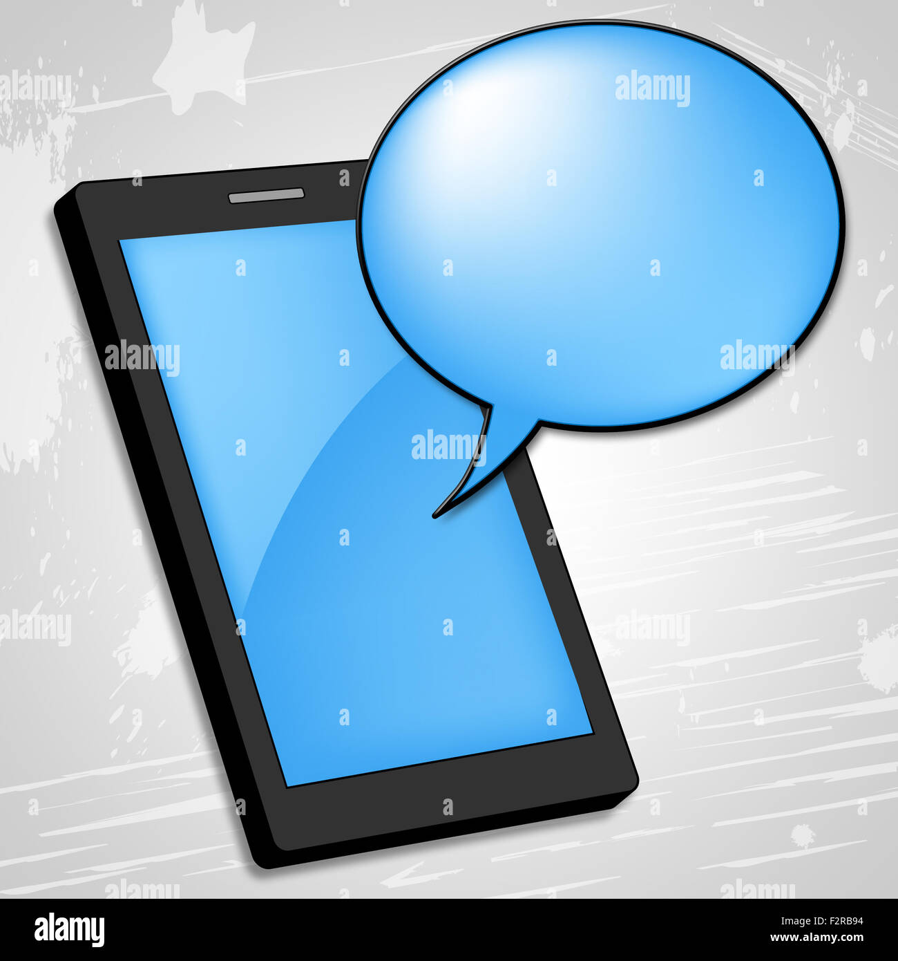 Mobile Phone Indicating Explain Discussion And Speak Stock Photo - Alamy