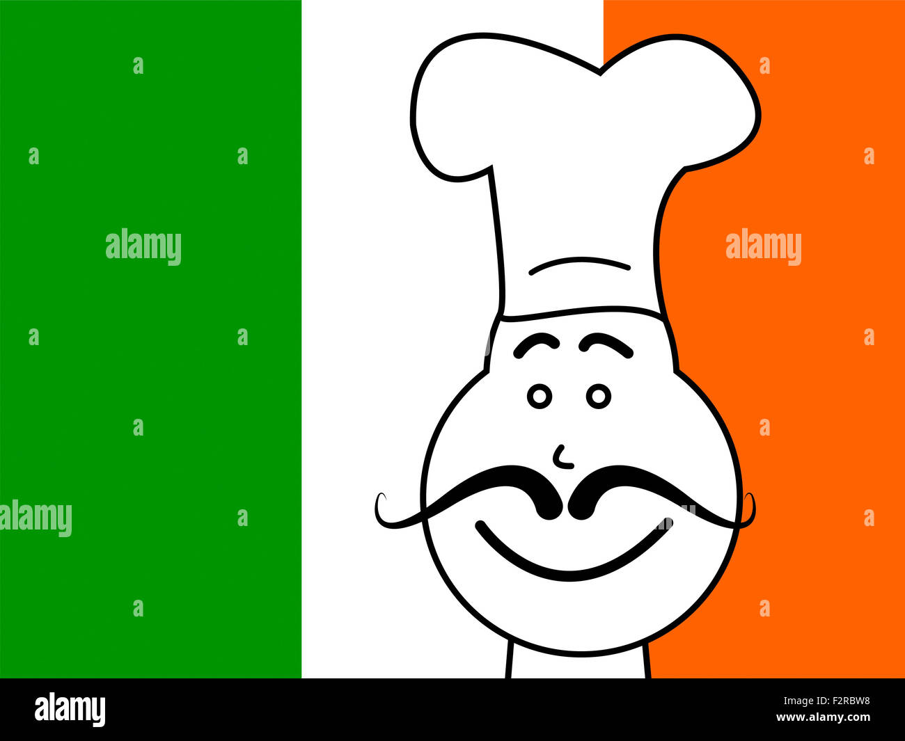 Ireland Chef Representing Cooking In Kitchen And Chef's Whites Stock ...
