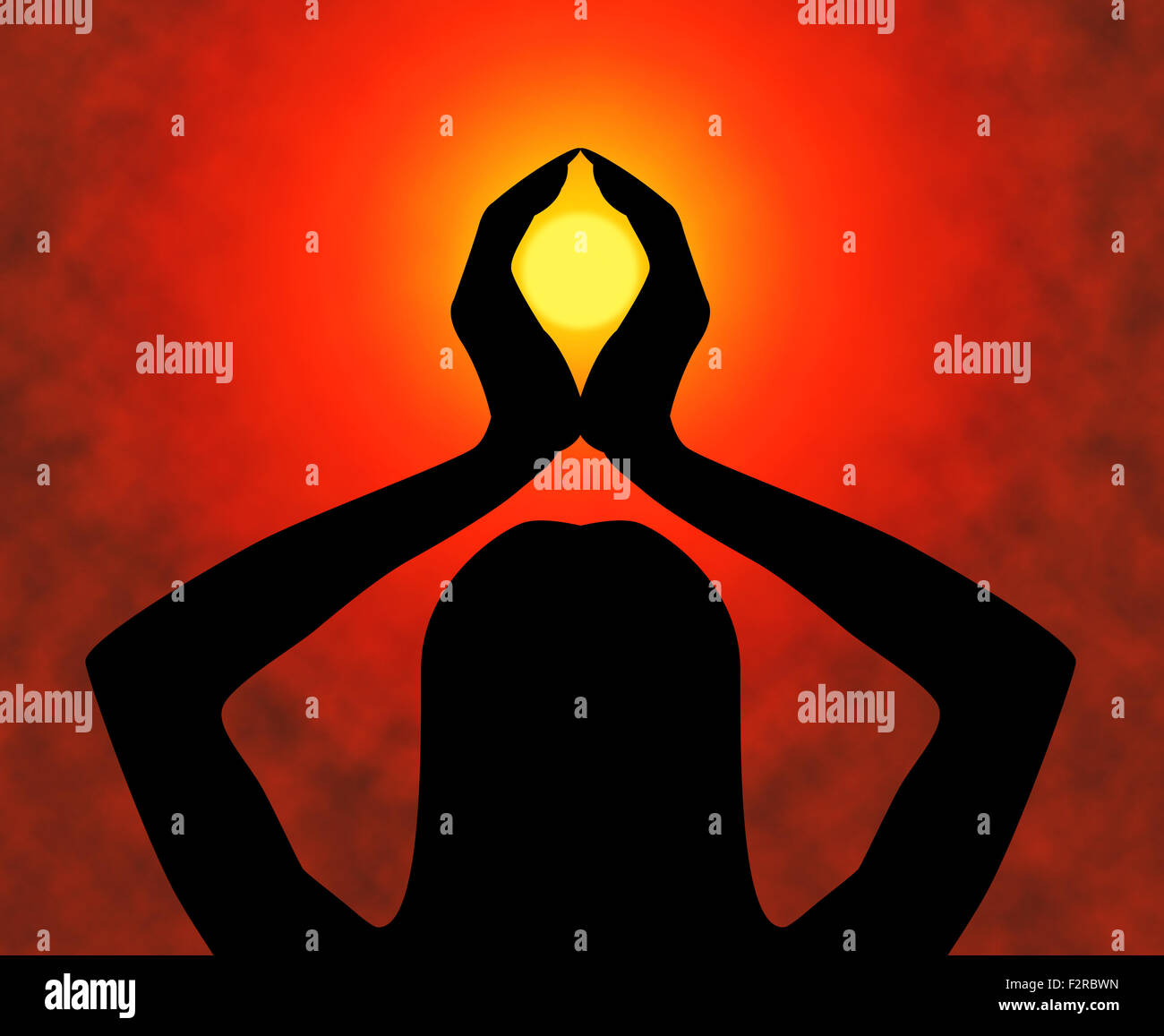 Yoga Pose Meaning Balance Feeling And Peace Stock Photo - Alamy